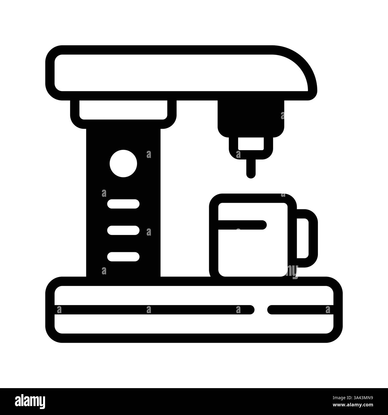 A coffee machine icon depicting an appliance that brews espresso ...