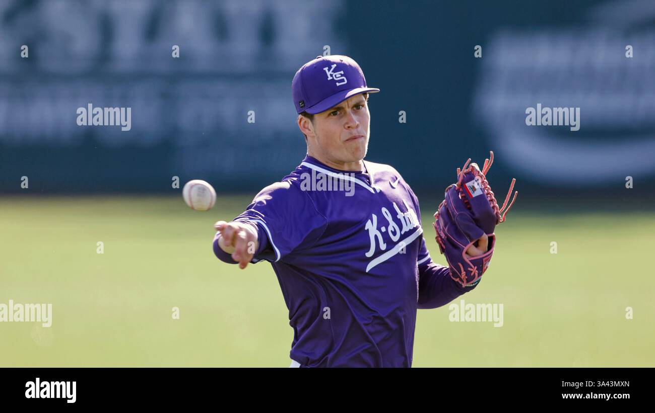 Kansas State pitcher James Guyette (32) during an NCAA college baseball ...