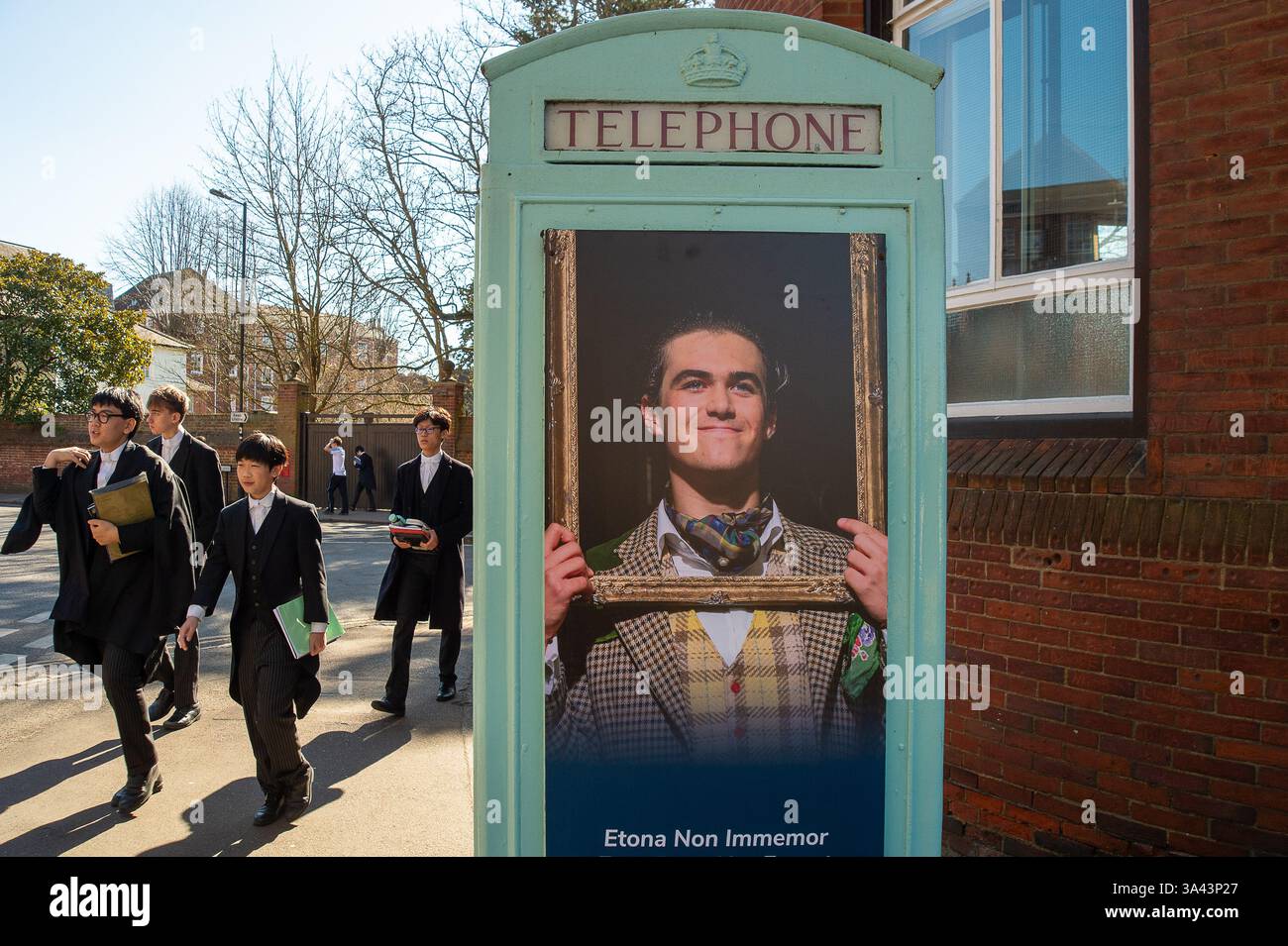 Eton, UK. 18th March, 2025. An Eton Does Not Forget memorial tribute to ...