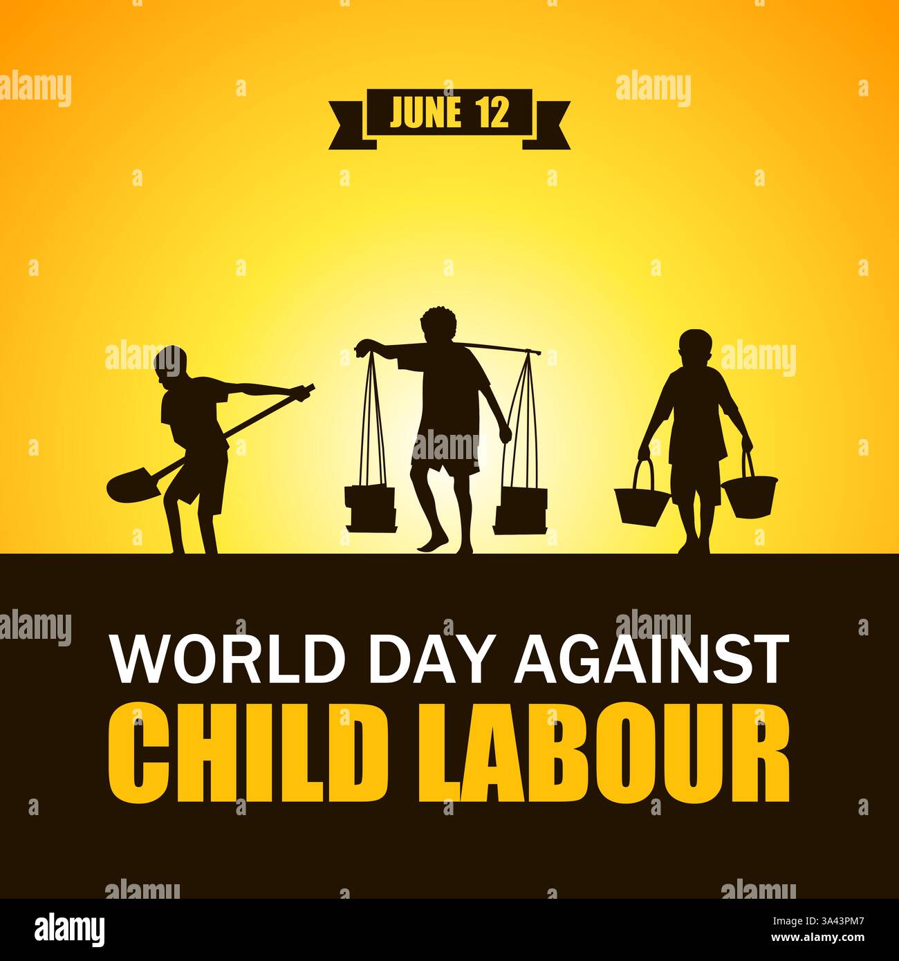World day against child labour vector illustration. Suitable for Poster ...