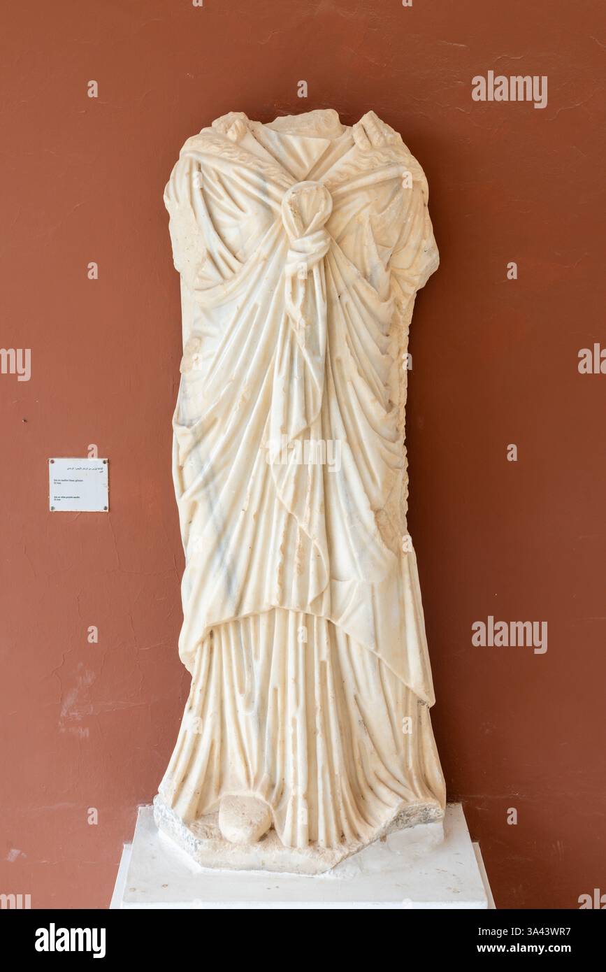 Headless statue of Isis at the Roman Museum, el-Jem, Tunisia Stock ...