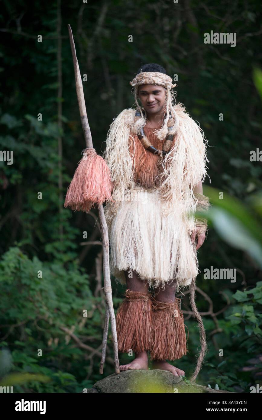 Rarotonga Island. Cook Island. Polynesia. South Pacific Ocean. A man ...