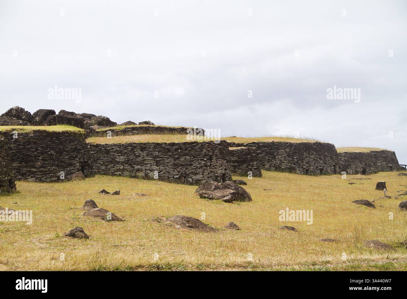 Dec. 12, 2013 - Stones houses in the ceremonial village of Orongo liked ...