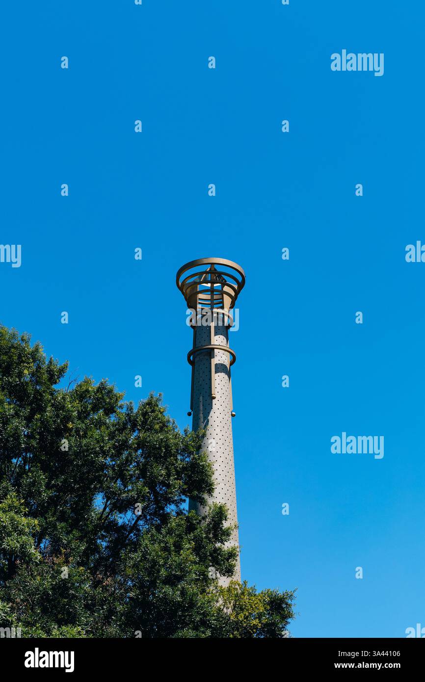Summit of one of the eight Hermes towers in Centeninial Plaza in the ...