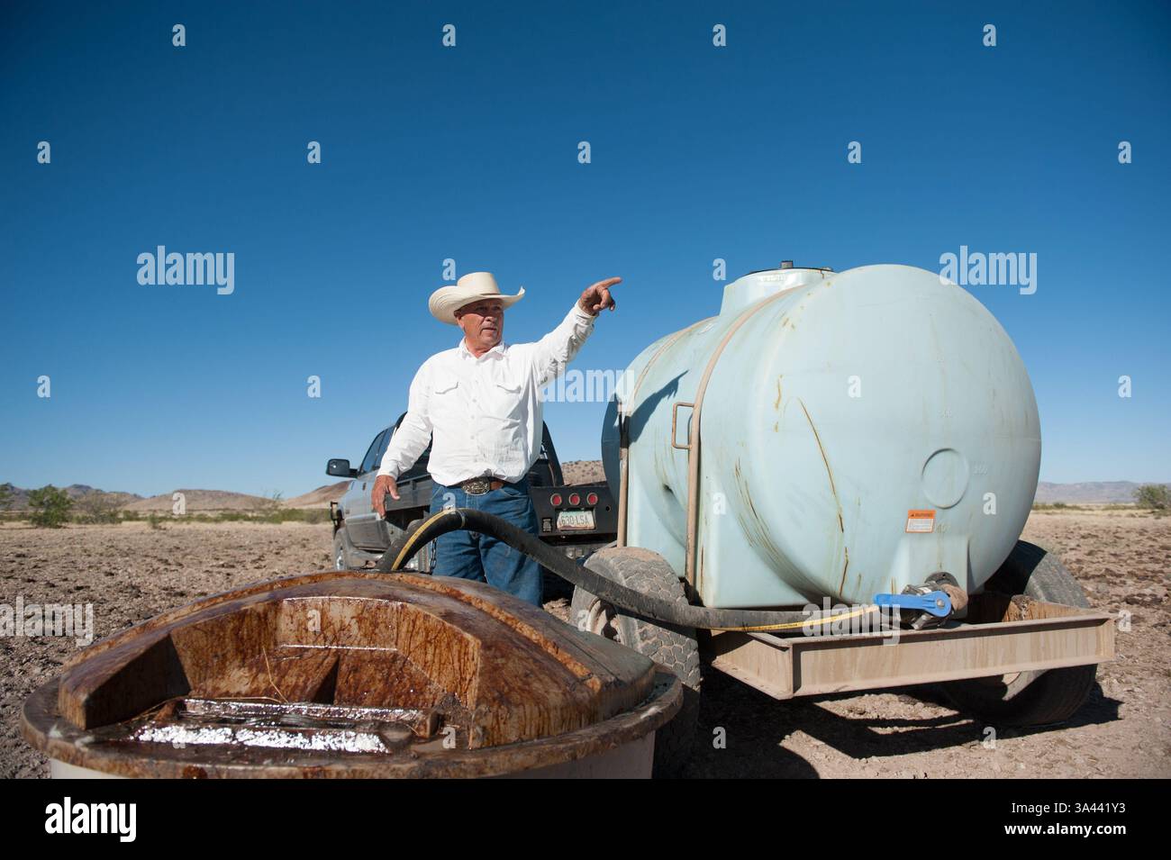 April 28, 2014 - Douglas, AZ, USA - Arizona cattle rancher Ed Ashurst ...