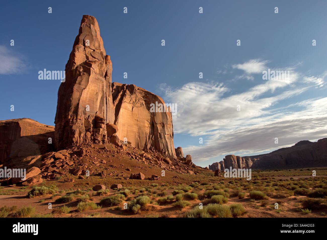 Towering Red Sandstone Spire Stock Photo - Alamy