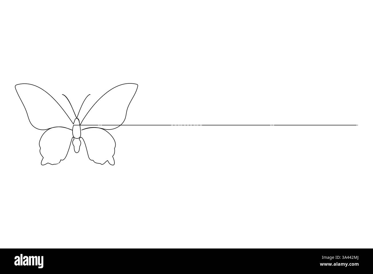 Butterfly single-line art elegantly captures the delicate beauty of a ...