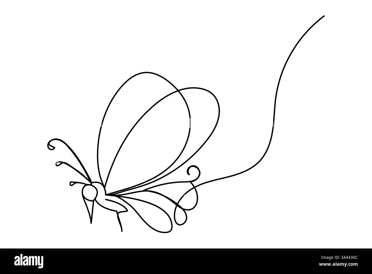 Butterfly single-line art elegantly captures the delicate beauty of a ...