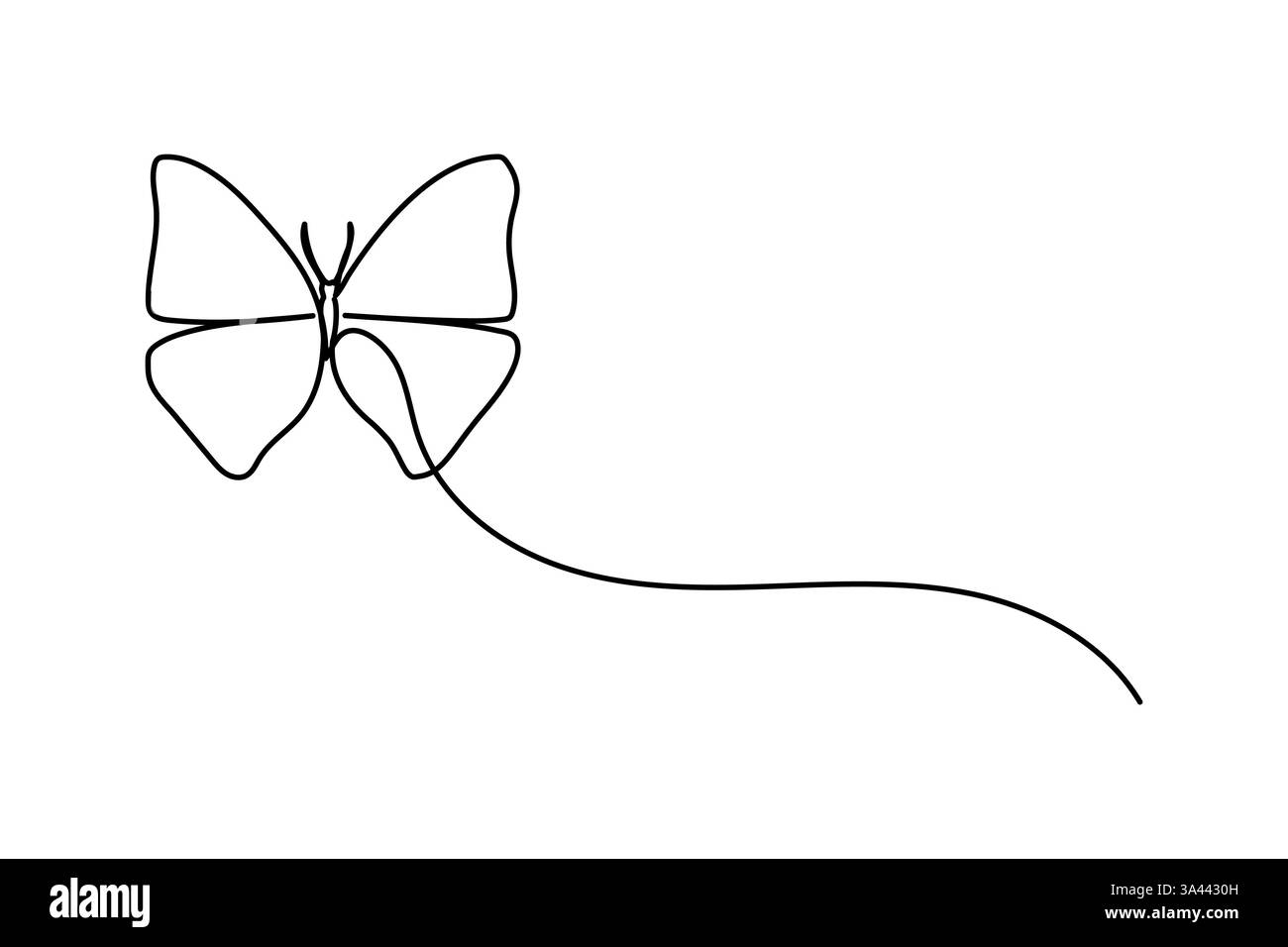 Butterfly single-line art elegantly captures the delicate beauty of a ...