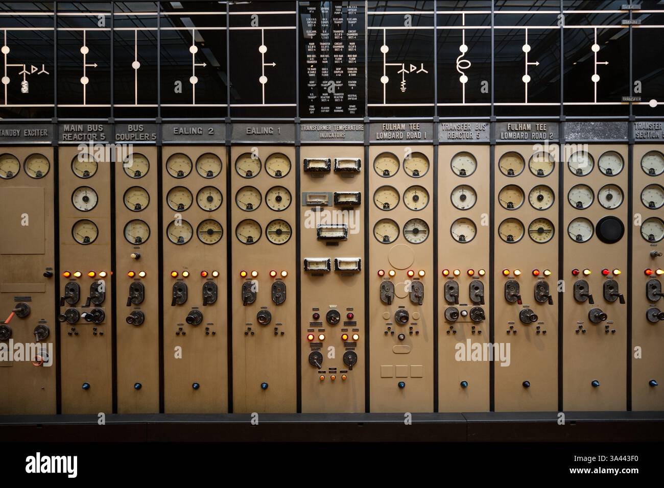 Control panel inside Control Room A of Battersea Power Station in ...