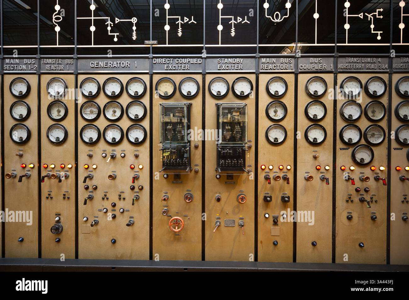 Control panel inside Control Room A of Battersea Power Station in ...