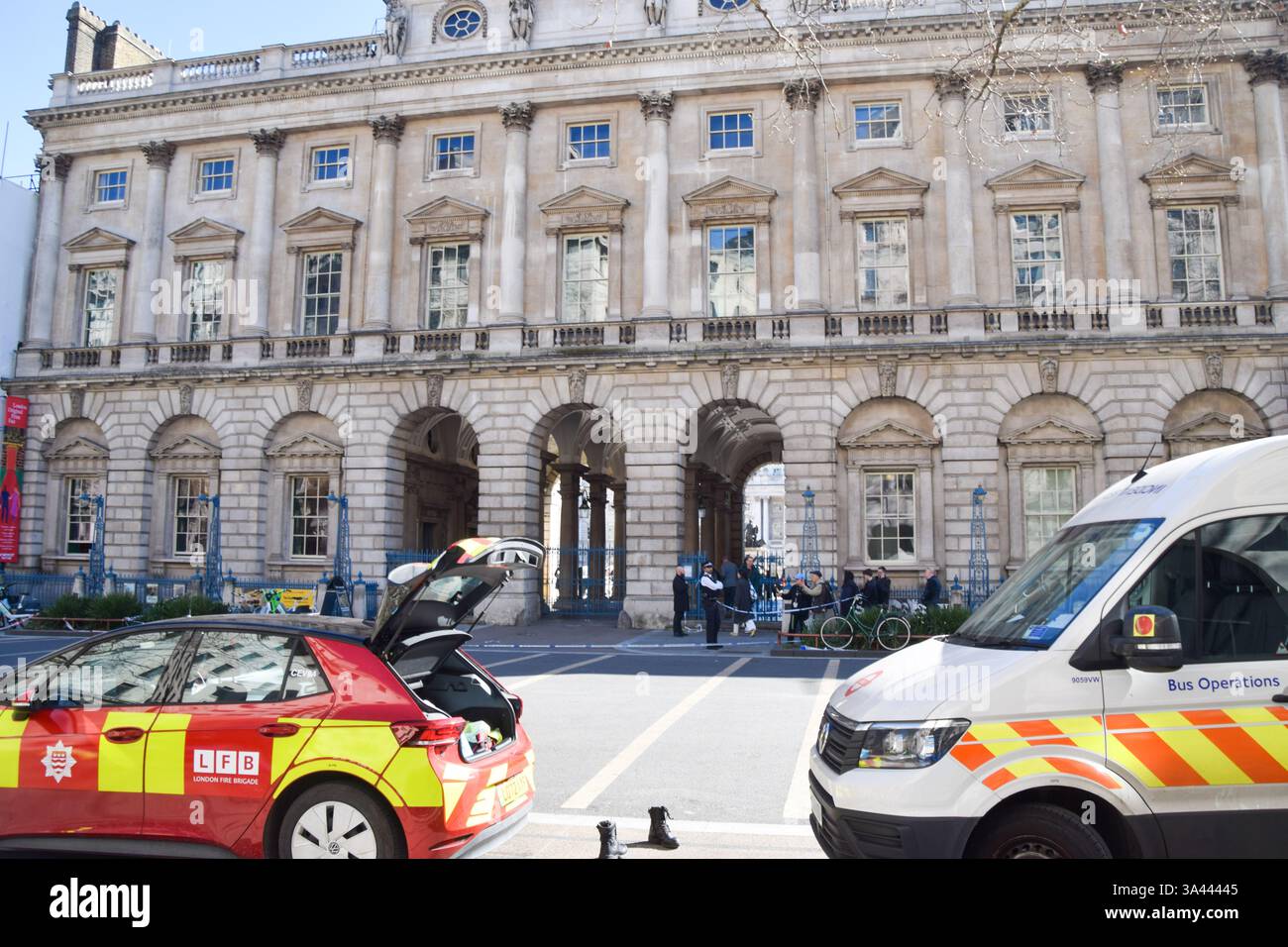 London, UK. 18th March 2025. Police officers and emergency services on ...