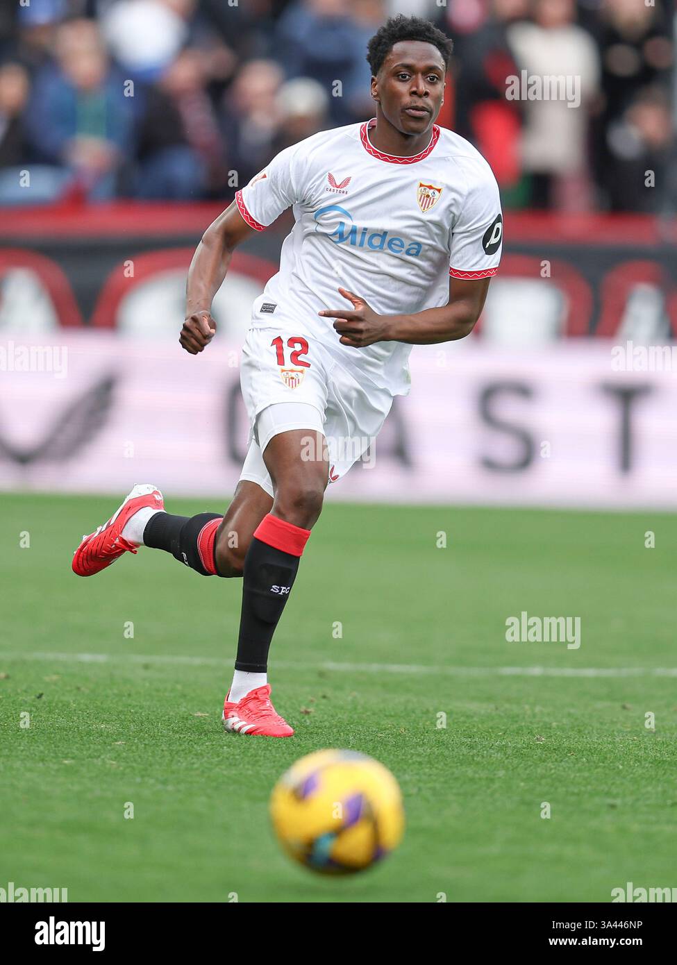 Sevilla, Spain. 16th Mar, 2025. Albert Sambi Lokonga of Sevilla FC ...
