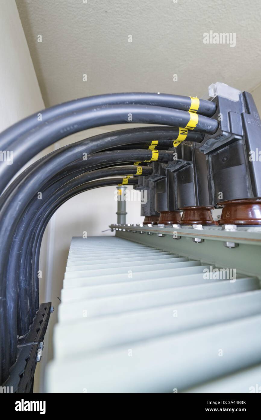 Cabling within an electrical system with surge protection, switch ...