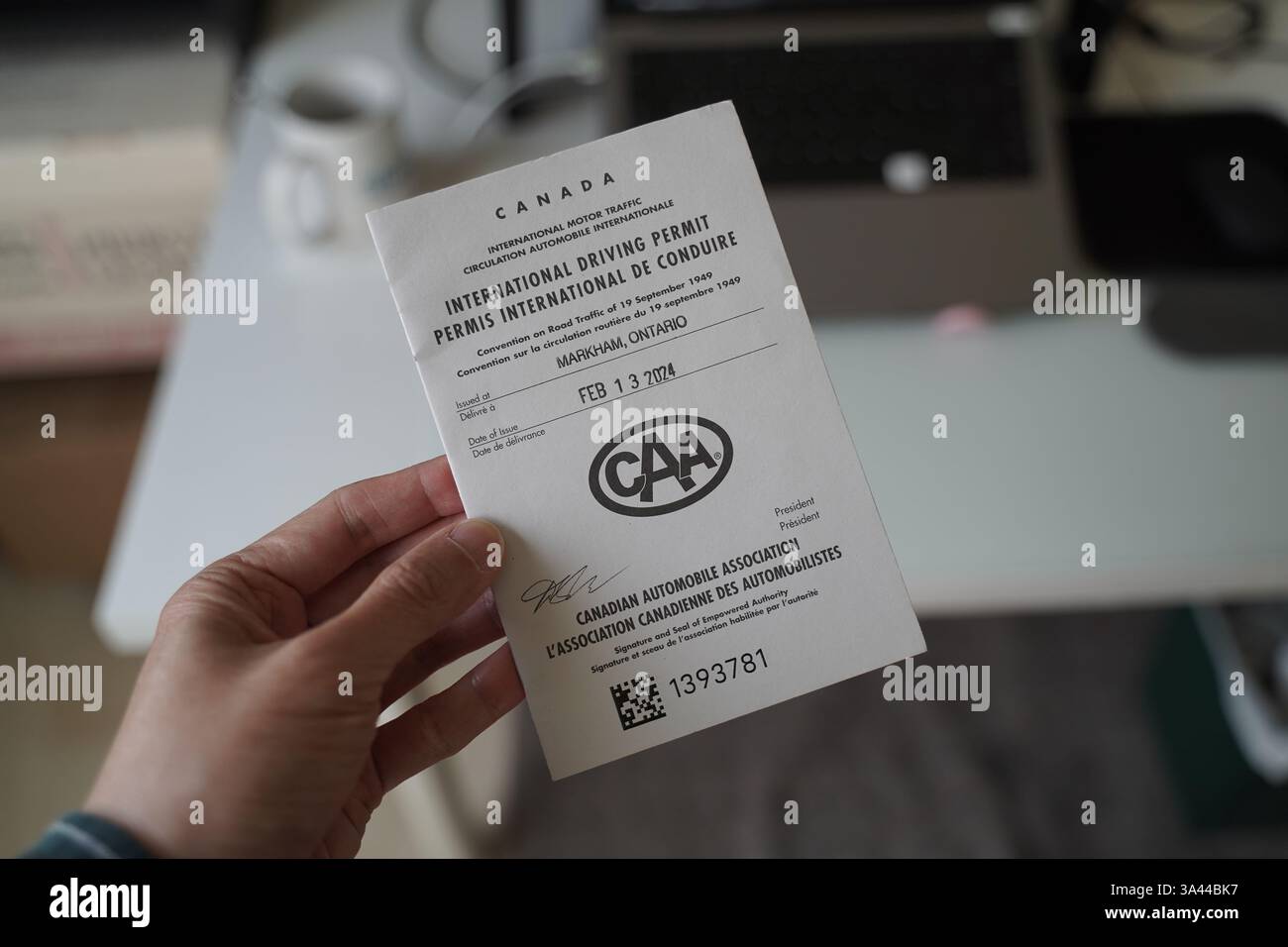international driving permit issued in Canada Stock Photo - Alamy