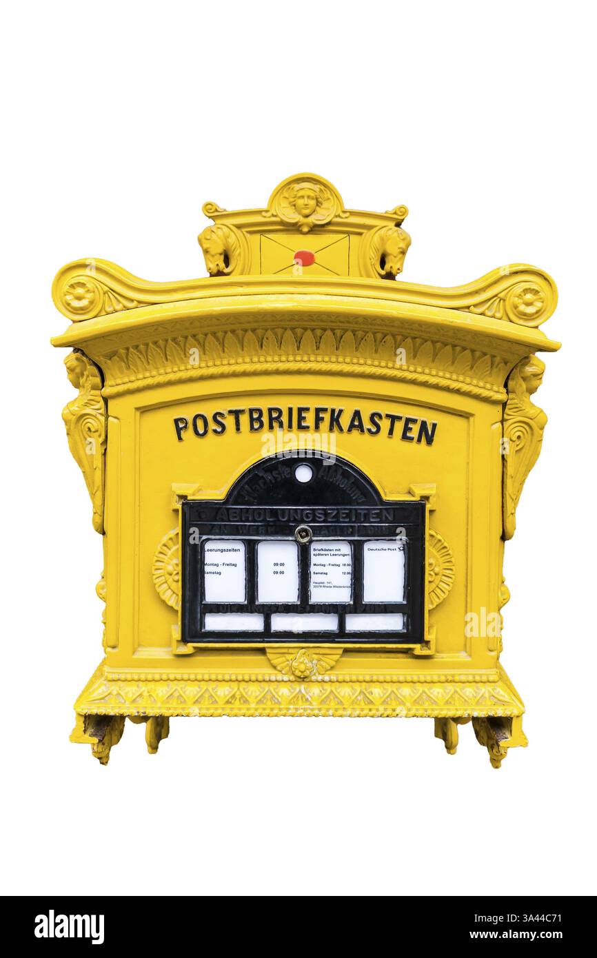 Old letterbox, clipping, clipped, post, mail, communication, analogue ...