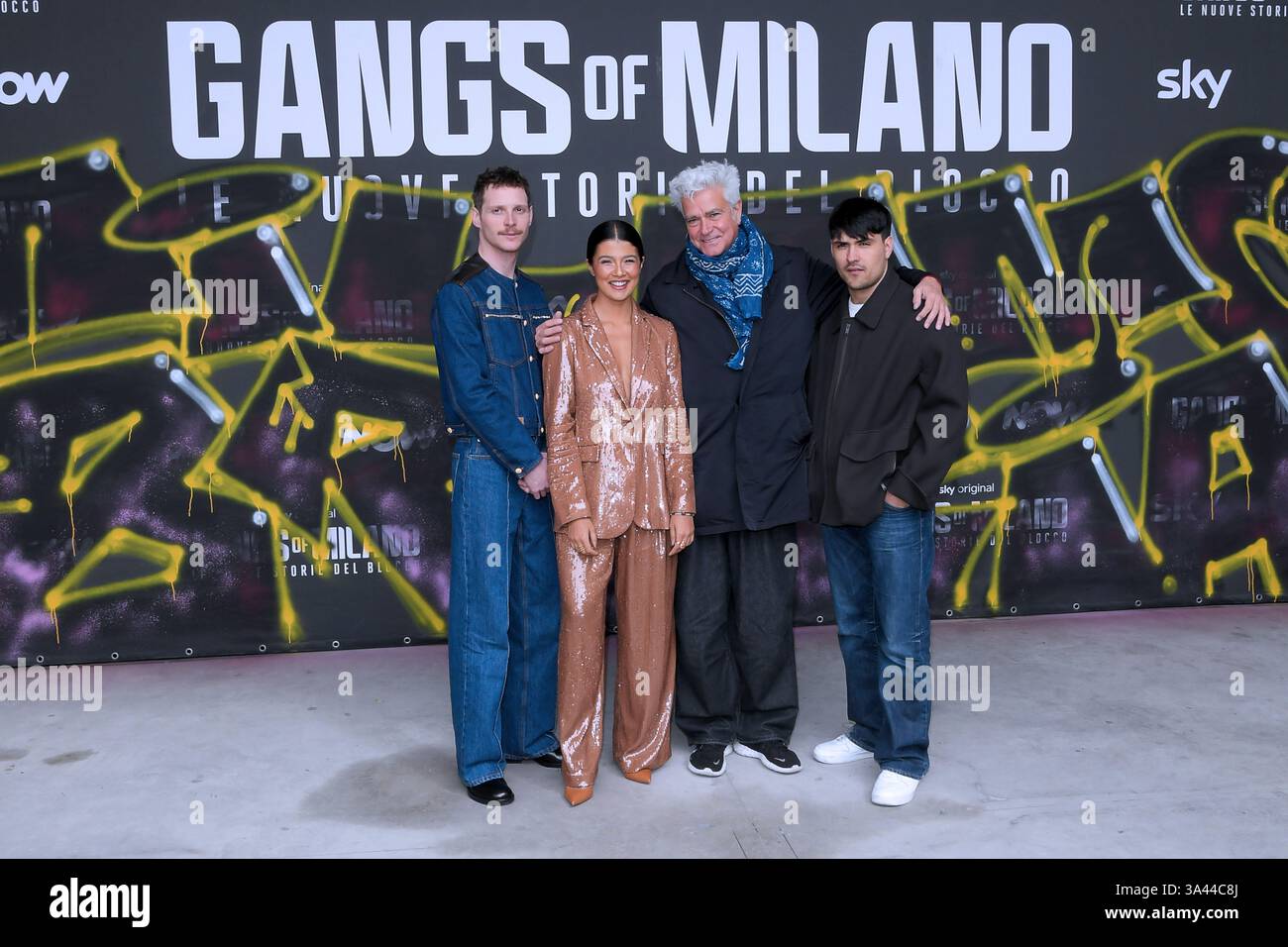 Milano, Italy. 18th Mar, 2025. Milano, Photocall "Gangs of Milano - Le ...