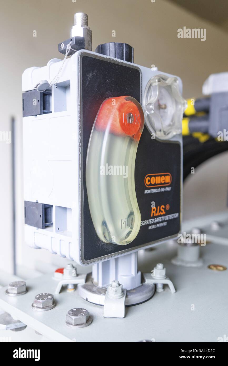 Safety switch in an industrial device with a striking design, switch ...