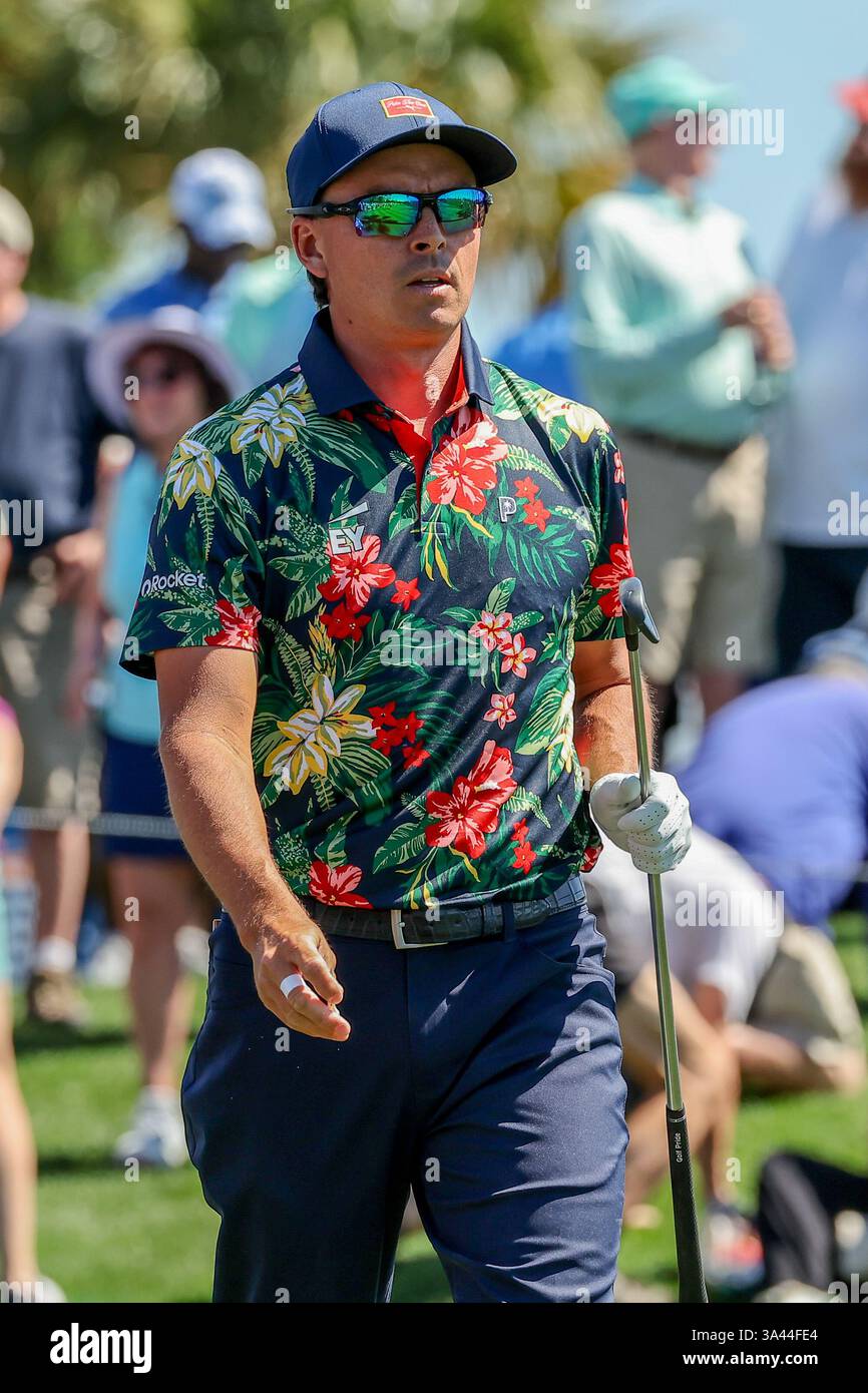 Ponte Vedra, FL, USA. 13th Mar, 2025. Rickie Fowler on the 3rd hole ...