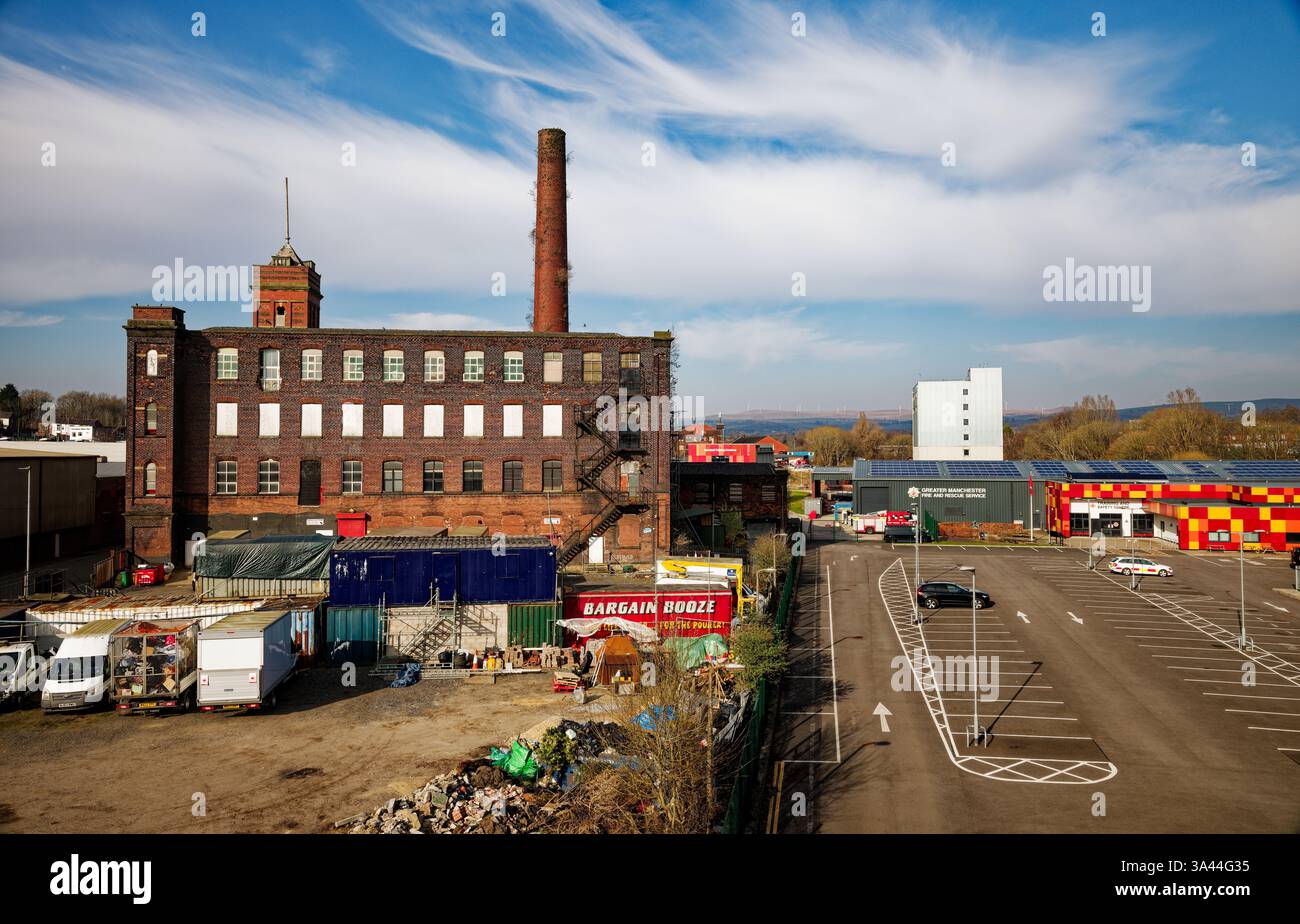 The surroundings of an old mill building in Bury town centre, Greater ...