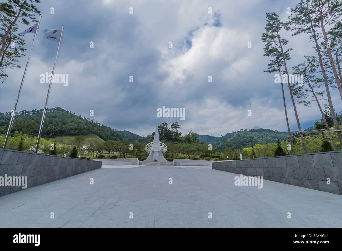 Geosan, South Korea, August 26, 2020:, The Memorial Tower at Geosan ...