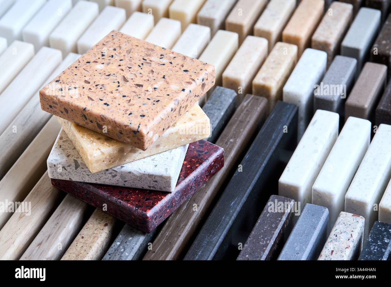 Porcelain stoneware artificial stone square samples as kitchen ...