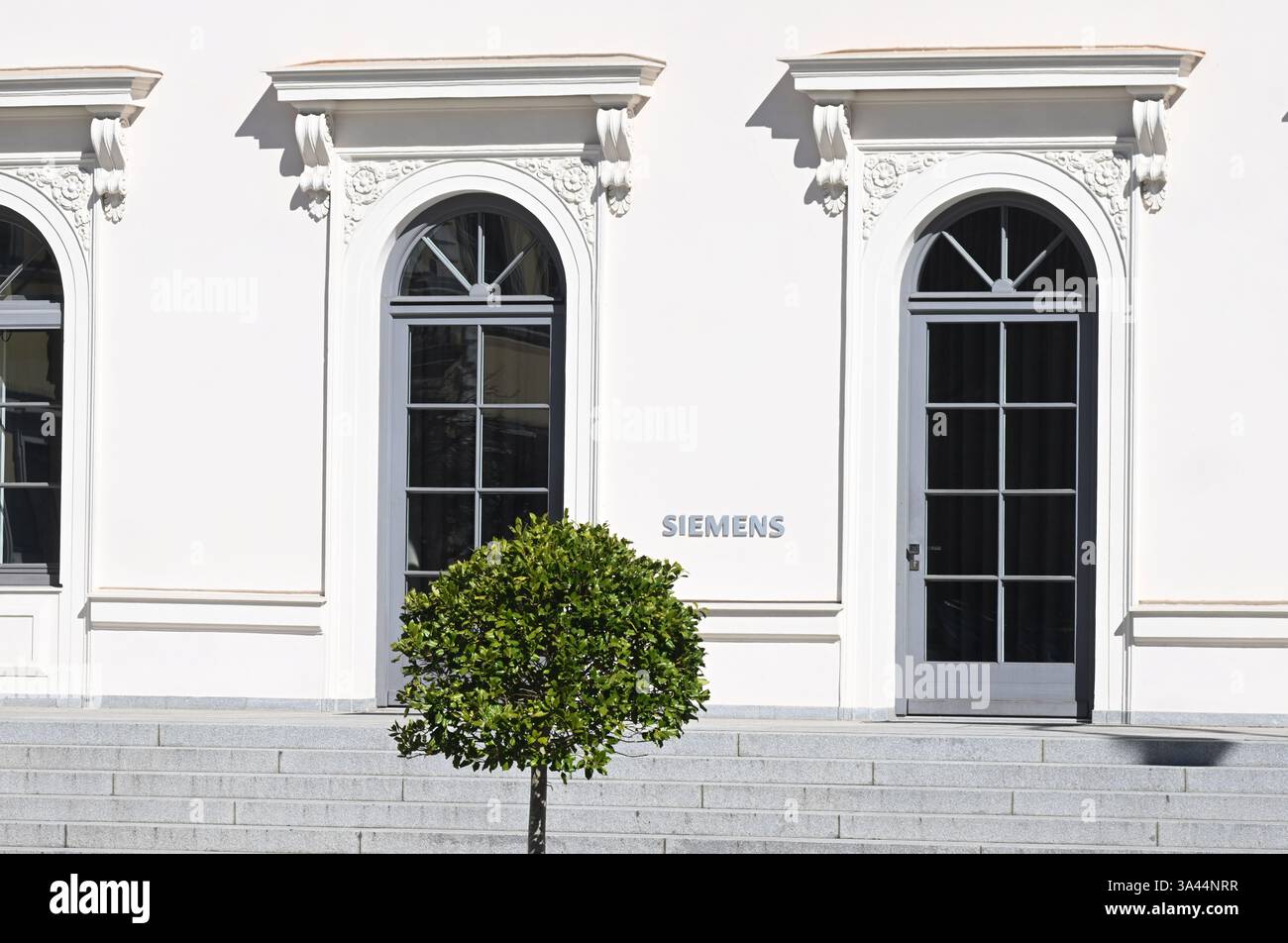 Munich, Germany. 18th Mar, 2025. The lettering "Siemens" stands at the Siemens headquarters on ...