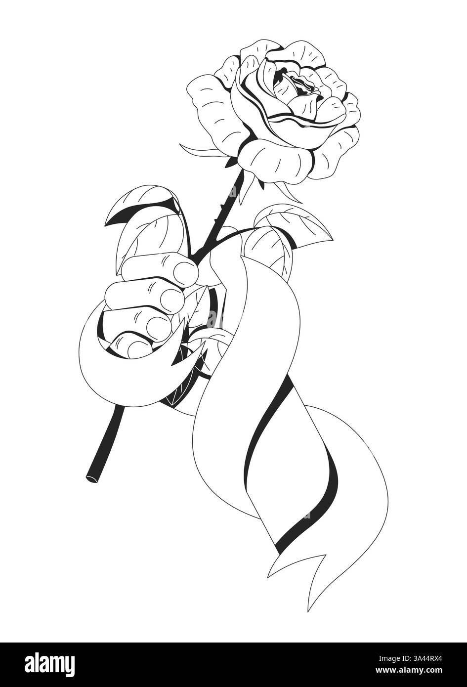 Symbol of social democracy and labor movement line illustration concept ...