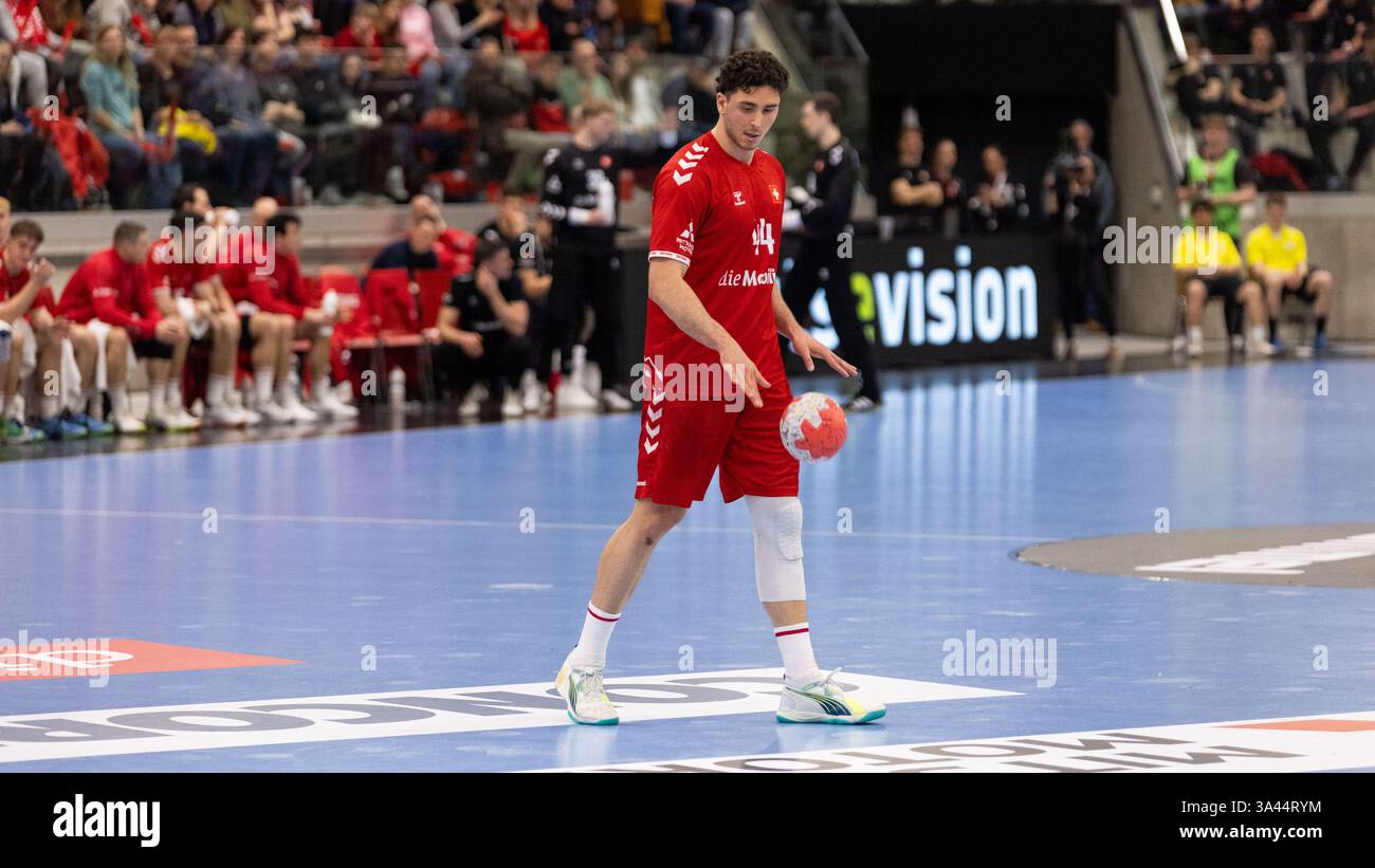 Mehdi Ben Romdhane (44 Switzerland) in action during European ...