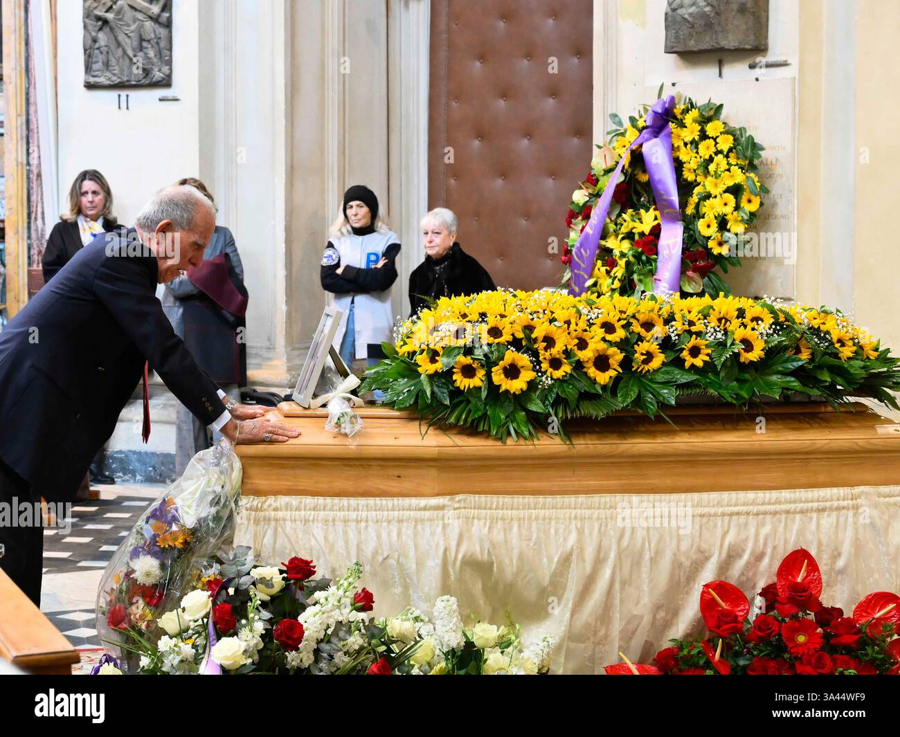 Rome, Italy. 18th Mar, 2025. Rome, Funeral of Pietro Genuardi in the ...