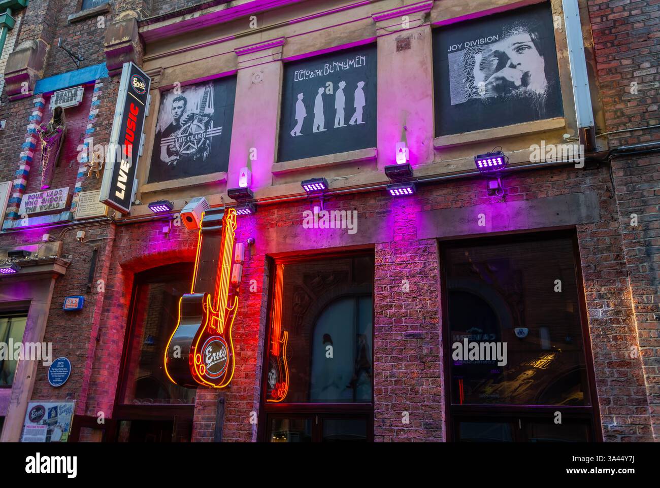 Signs outside Eric's music club, Mathew Street, city centre of ...