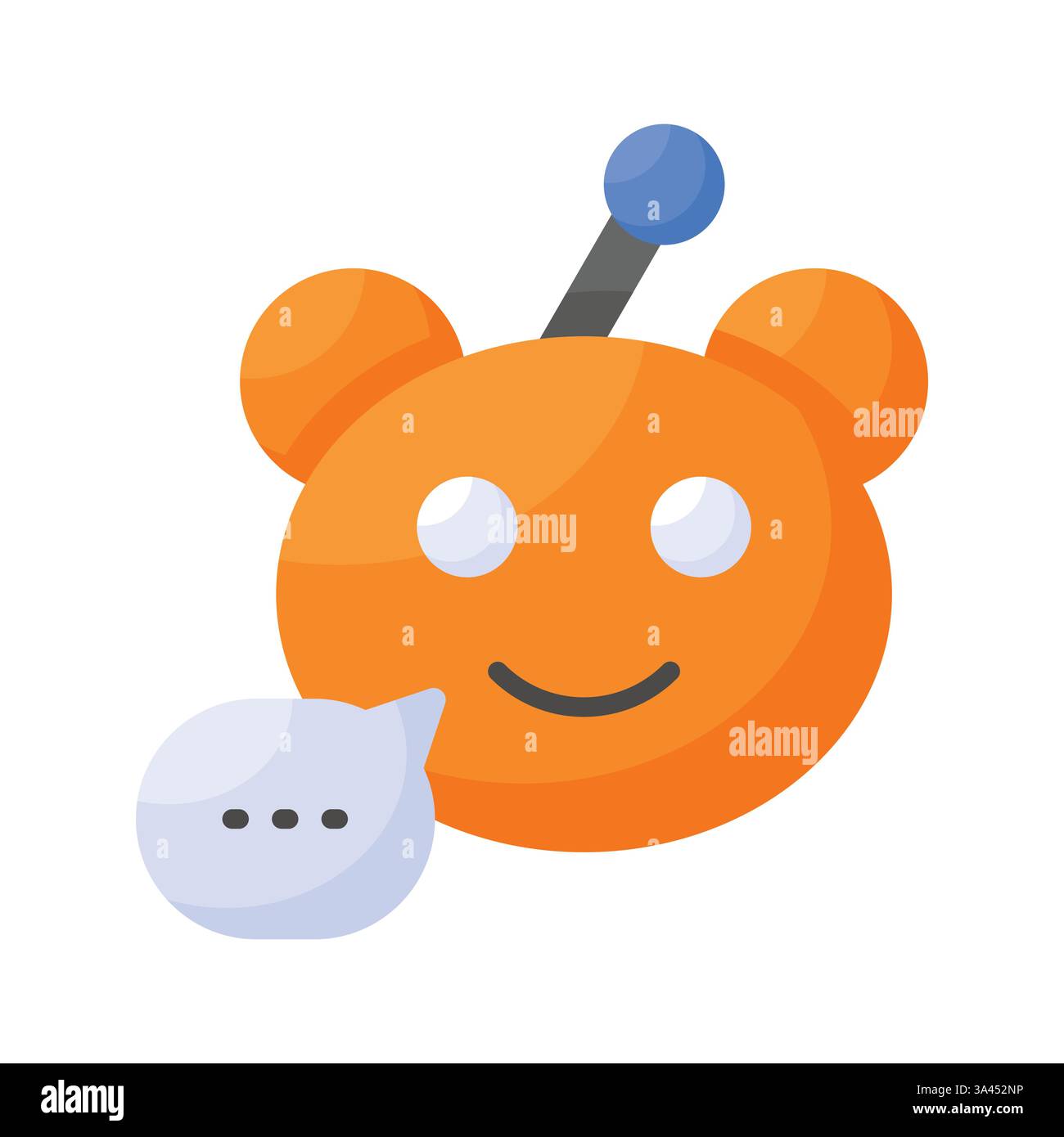 A social media platform post their content, reddit vector design Stock ...