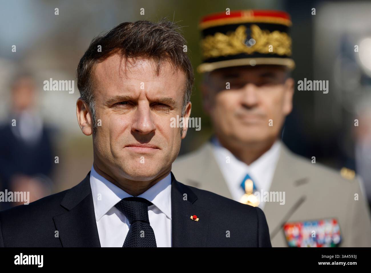 French President Emmanuel Macron and Chief of Staff of the French Armed ...