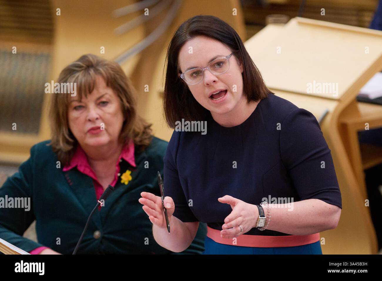 Edinburgh Scotland, UK 18 March 2025. Deputy First Minister Kate Forbes ...
