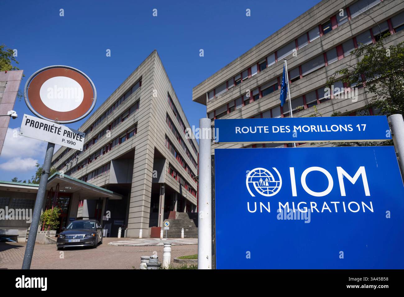 FILE - The logo and a view of the building which houses the ...