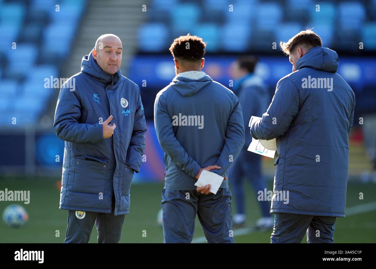 Manchester City Interim manager Nick Cushing during a training session at Joie Stadium ...