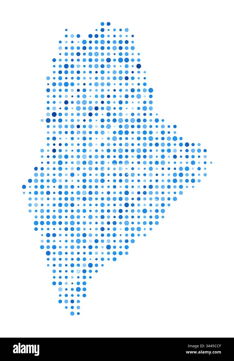 Maine Dot Map. US State Digital Style Shape. Maine vector image. US ...