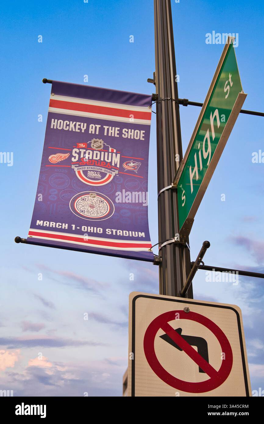 Banner for the NHL's stadium series Hockey at the Shoe game in Columbus ...