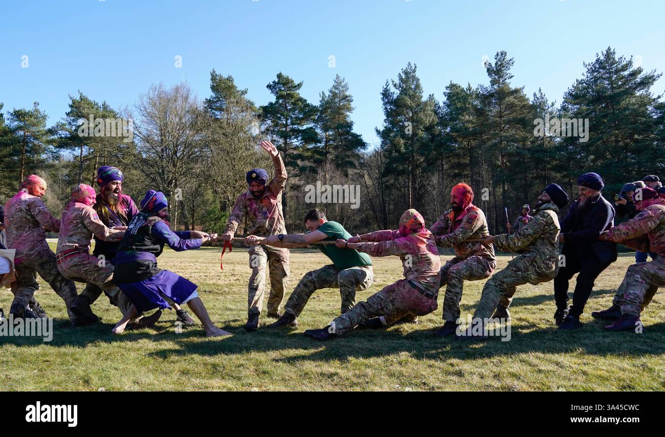 Sikh soldiers of the British Army and members of Bhudda Dal UK take ...