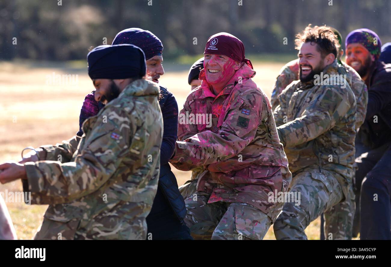 Sikh soldiers of the British Army and members of Bhudda Dal UK take ...