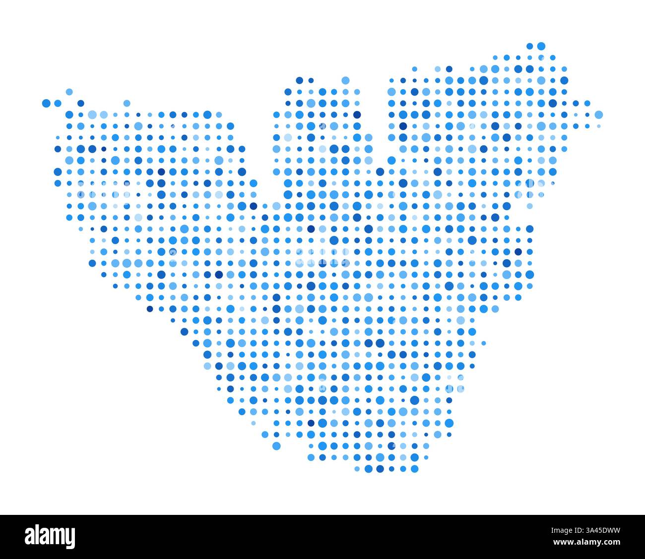 Moorea Dot Map. Island Digital Style Shape. Moorea vector image. Island ...