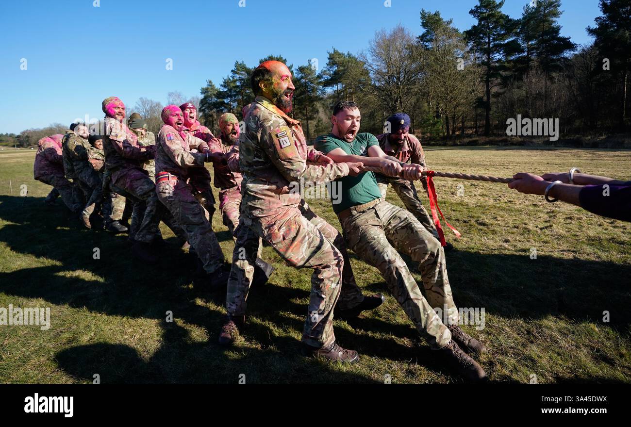 Sikh soldiers of the British Army and members of Bhudda Dal UK take ...