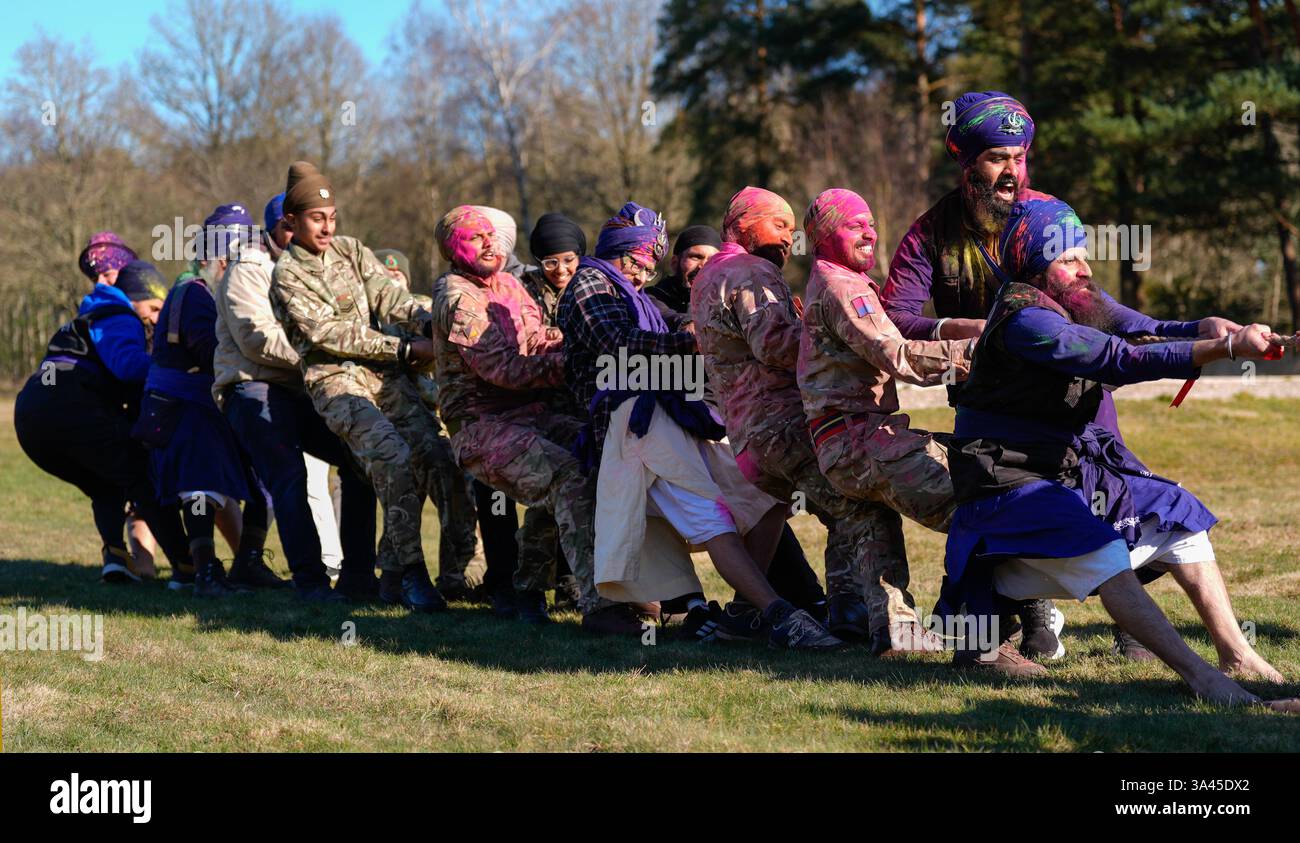Sikh soldiers of the British Army and members of Bhudda Dal UK take ...