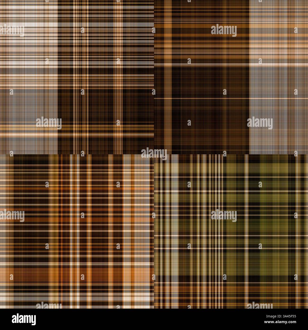Warm fall gingham tartan check seamless pattern. Woven classic ...