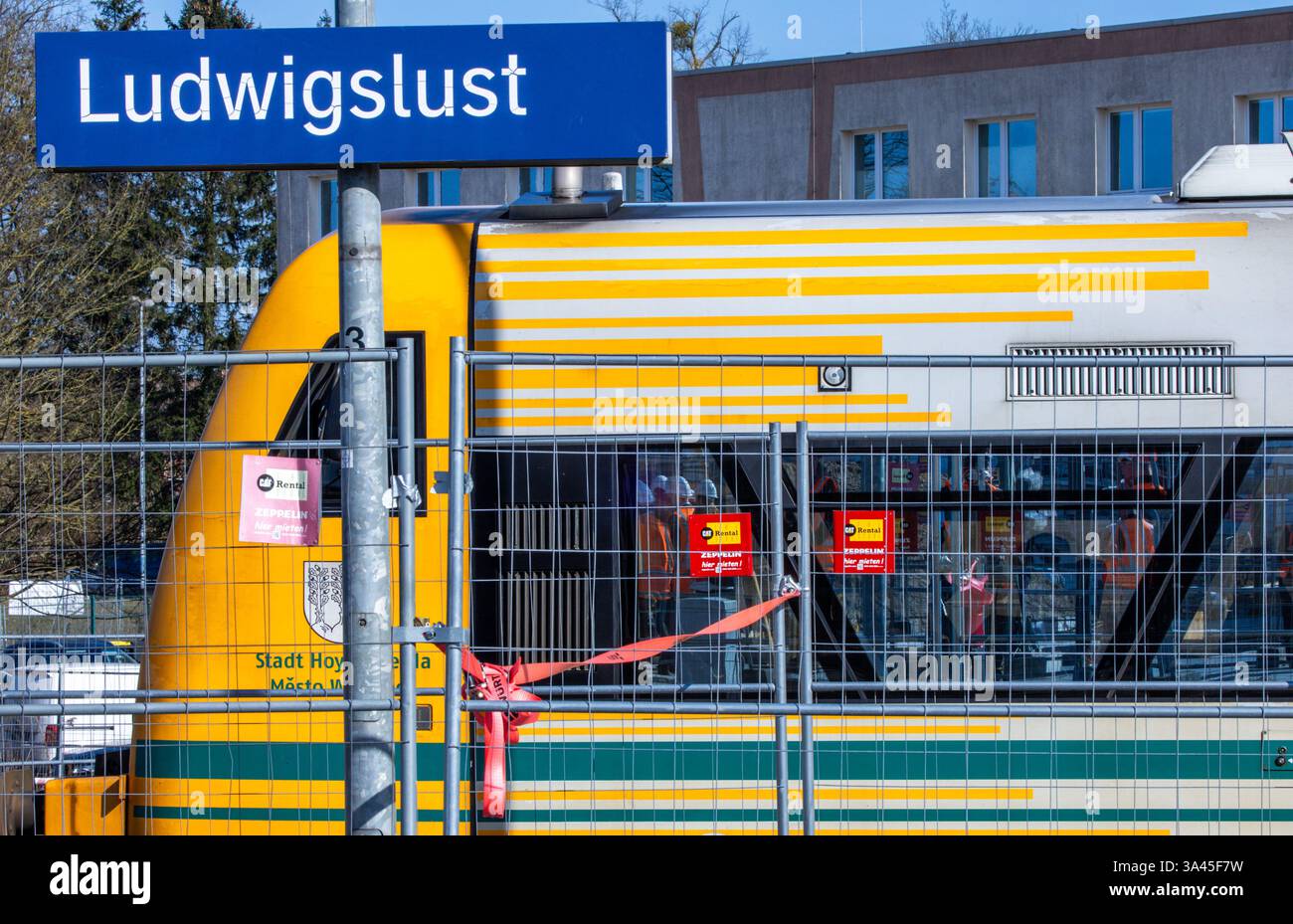 Ludwigslust, Germany. 07th Mar, 2025. A local train of the Ostdeutsche ...