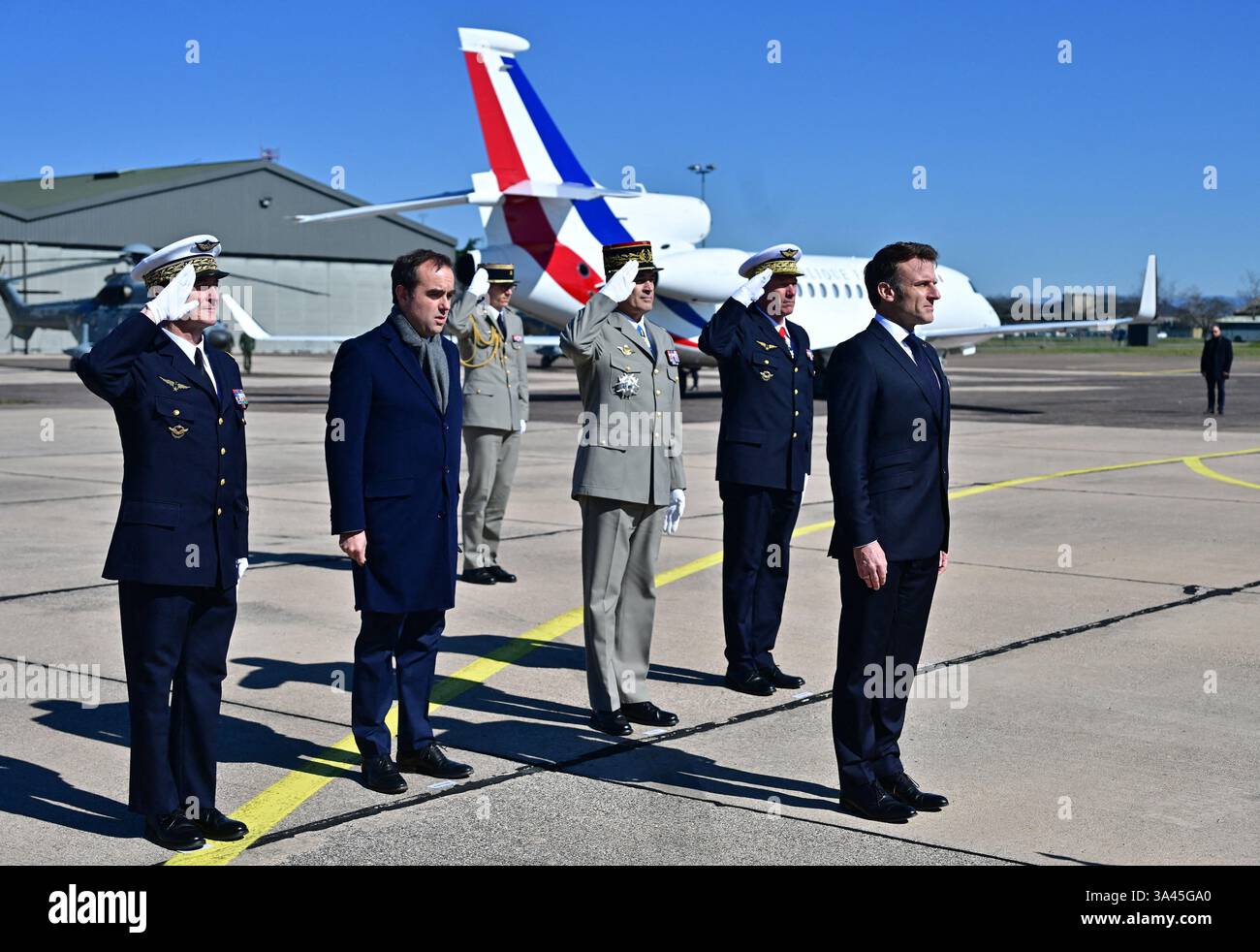 France's Minister of Armed Forces Sebastien Lecornu, Chief of Staff of ...