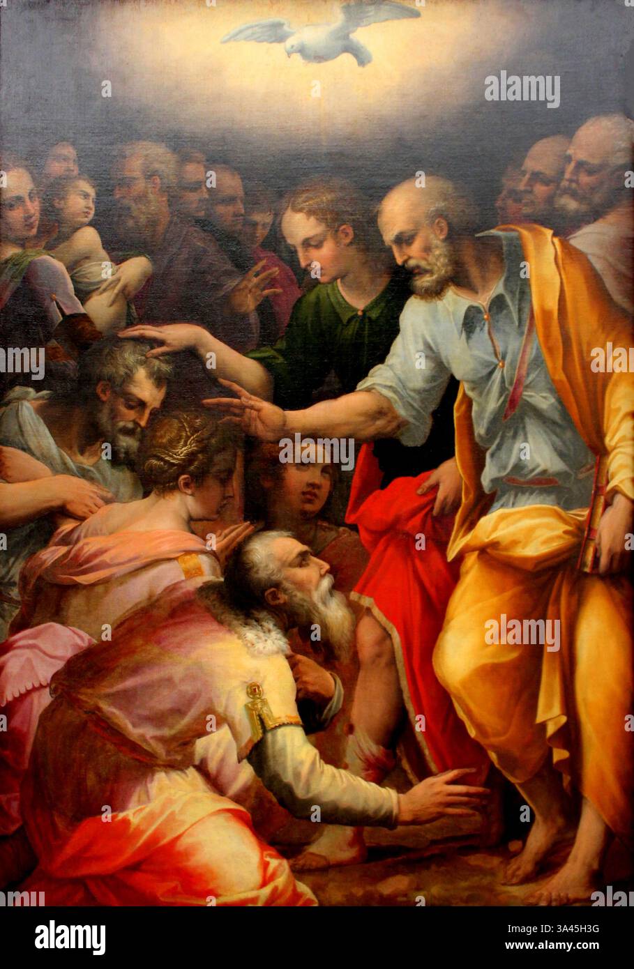 Apostles Peter and John Blessing the People of Samaria Giorgio Vasari ...