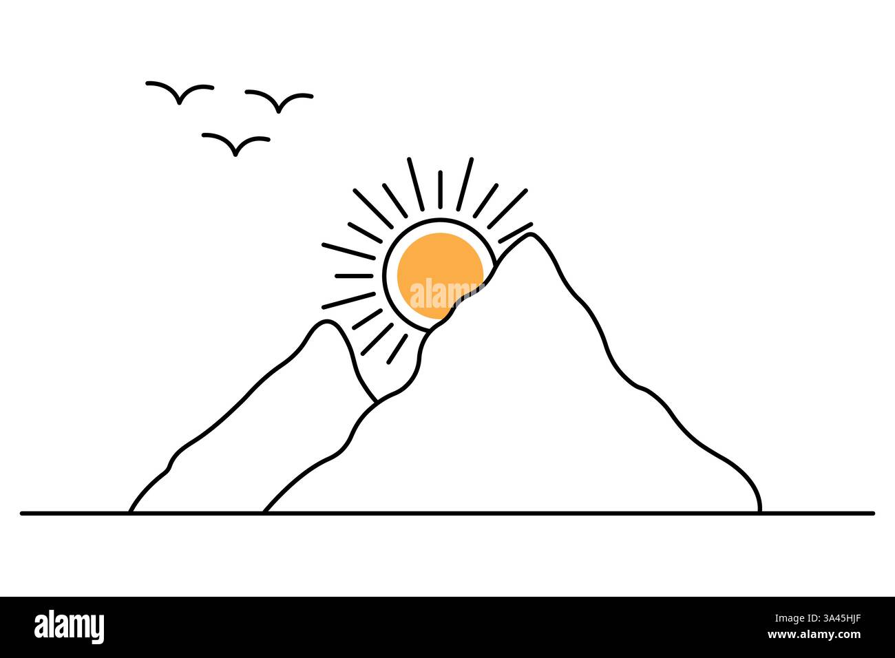 Landscape continuous mountain range Stock Vector Images - Alamy