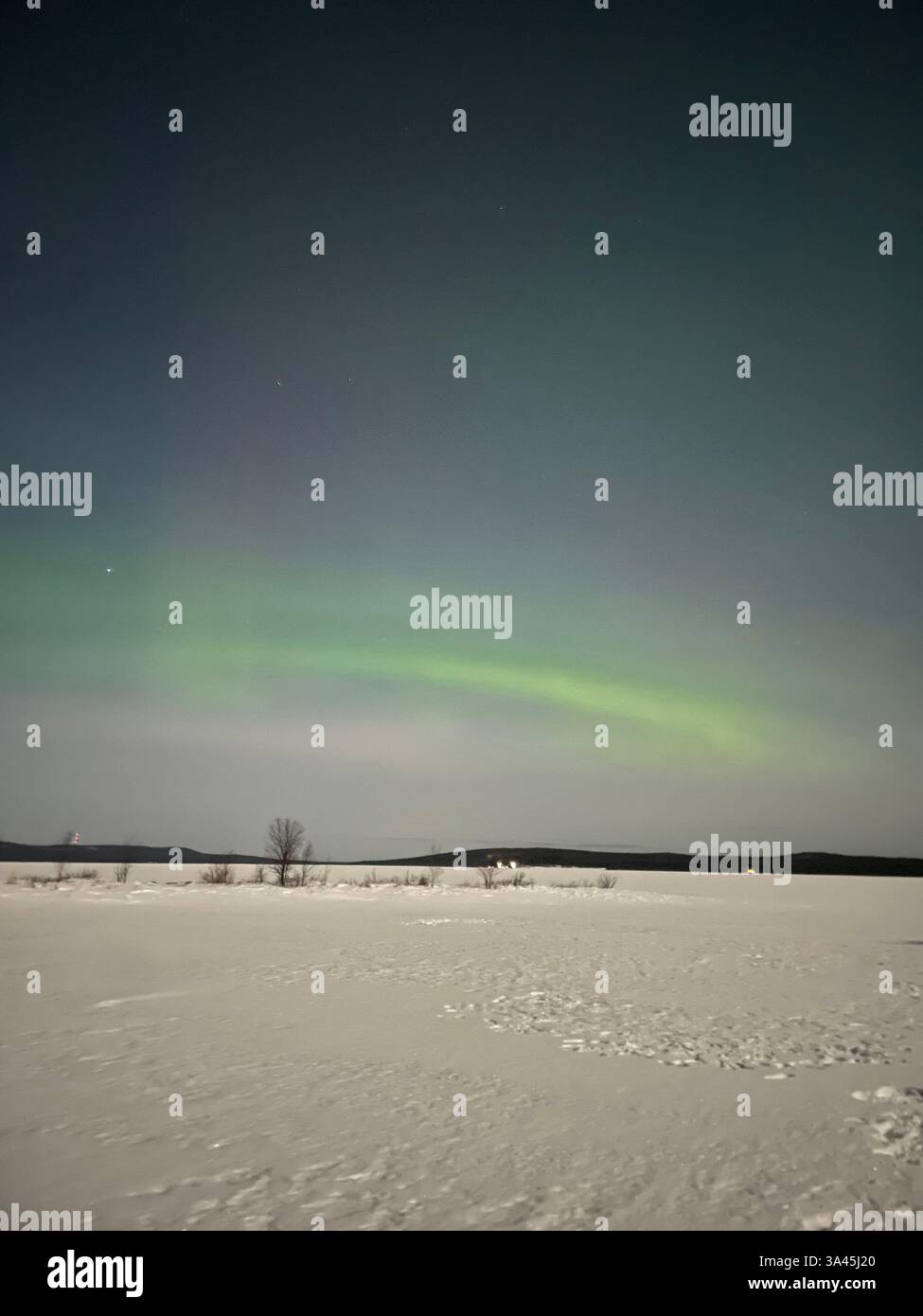 Green Northern Lights dancing over the Arctic sky – A breathtaking ...