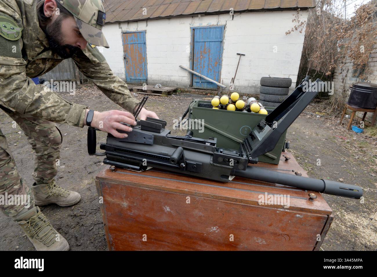 Soldier of the 2nd Rifle Battalion of the 57th Separate Mechanized ...